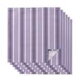 Cloth Napkins Set of 6 Lavender Stripes Cocktail Napkins Classic ...