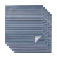 Cloth Napkins Set of 6 Navy Blue Lines Waves Cocktail Napkins Horizon ...