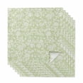 Cloth Napkins Set of 6 Sage Green Rose Leaves Cocktail Napkins Floral ...
