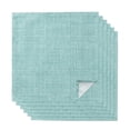 Cloth Napkins Set of 6 Teal Linen Fabric Cocktail Napkins Pure Solid ...
