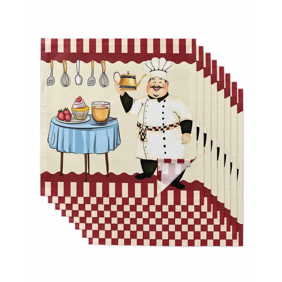Cloth Napkins Set of 8 - 20x20 Inches, Chef Washable Reusable Table ...
