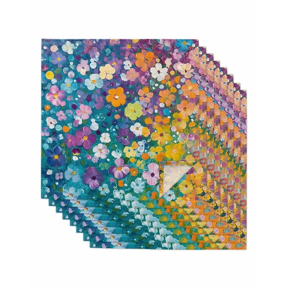 Cloth Napkins Set of 8 - 20x20 Inches, Colorful Spring Floral Washable ...