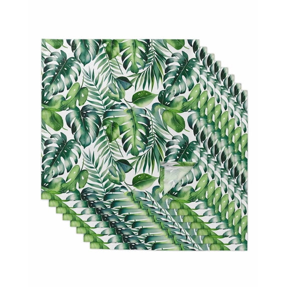 Cloth Napkins Set of 8 - 20x20 Inches, Tropical Washable Reusable Table ...