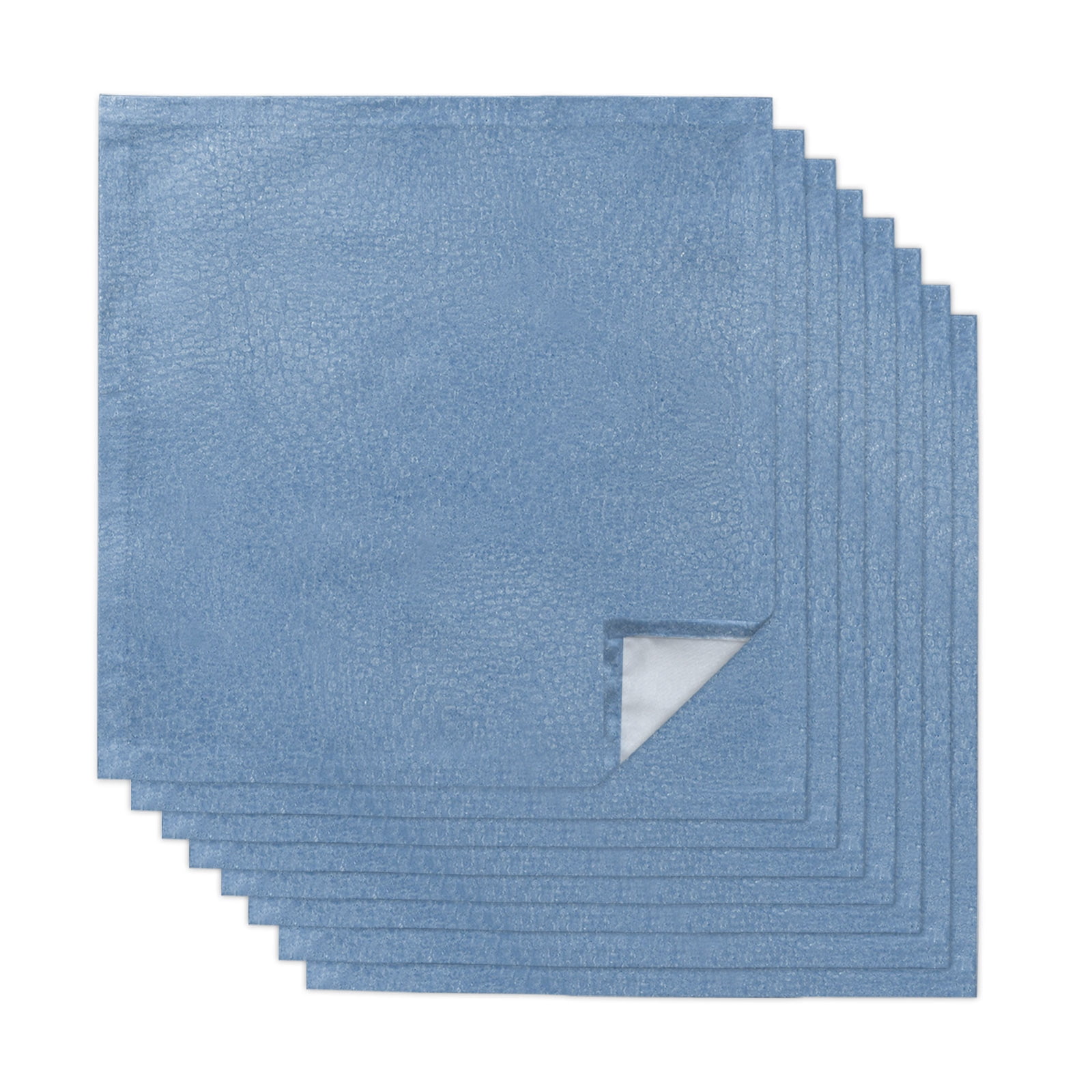 Cloth Napkins Set of 8 Blue Organic Texture Cocktail Napkins Natural ...