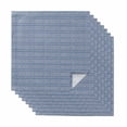 Cloth Napkins Set of 8 Blue Stripes Grain Cocktail Napkins Solid Color ...