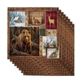 Cloth Napkins Set of 8 Deer Fox Bear Cocktail Napkins Wild Animals ...