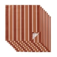 Cloth Napkins Set of 8 Orange Stripes Cocktail Napkins Classic Vertical ...