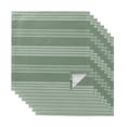 Cloth Napkins Set of 8 Sage Green Stripes Cocktail Napkins Horizontal ...