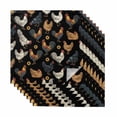 Cloth Napkins Set of 8 Sunflower Rooster Cocktail Napkins Farmhouse ...