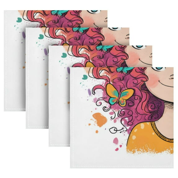 Cloth Napkins Set of4 100% Satin Peachskin Velvet 20x20inx4 Napkins ...