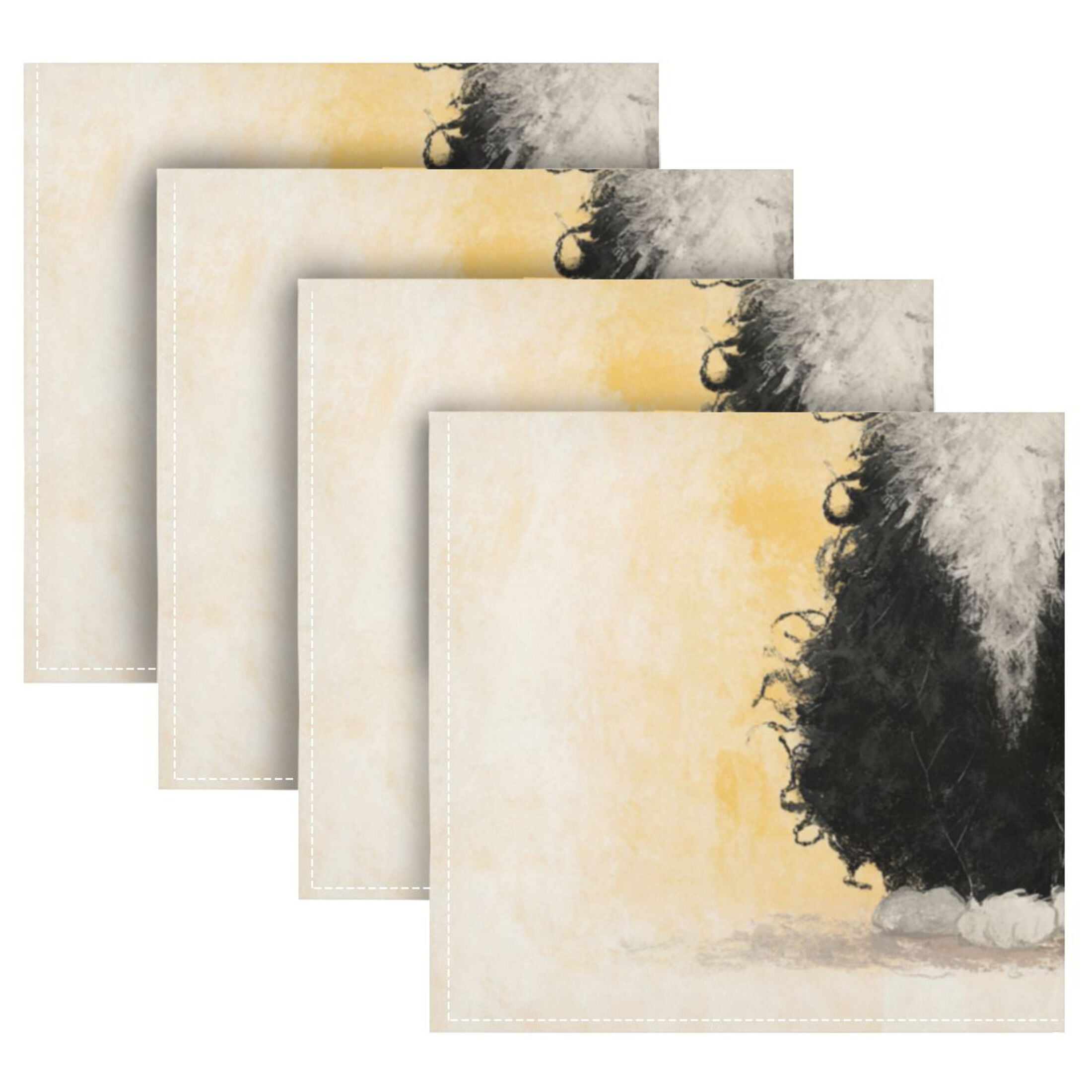 Cloth Napkins Set of4 100% Satin Peachskin Velvet 20x20inx4 Napkins ...