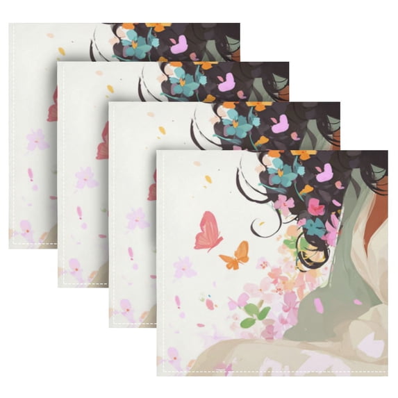 Cloth Napkins Set of4 100% Satin Peachskin Velvet 20x20inx4 Napkins ...