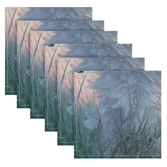 Cloth Napkins Set of6 100% Satin Peachskin Velvet 20x20inx6 Napkins ...