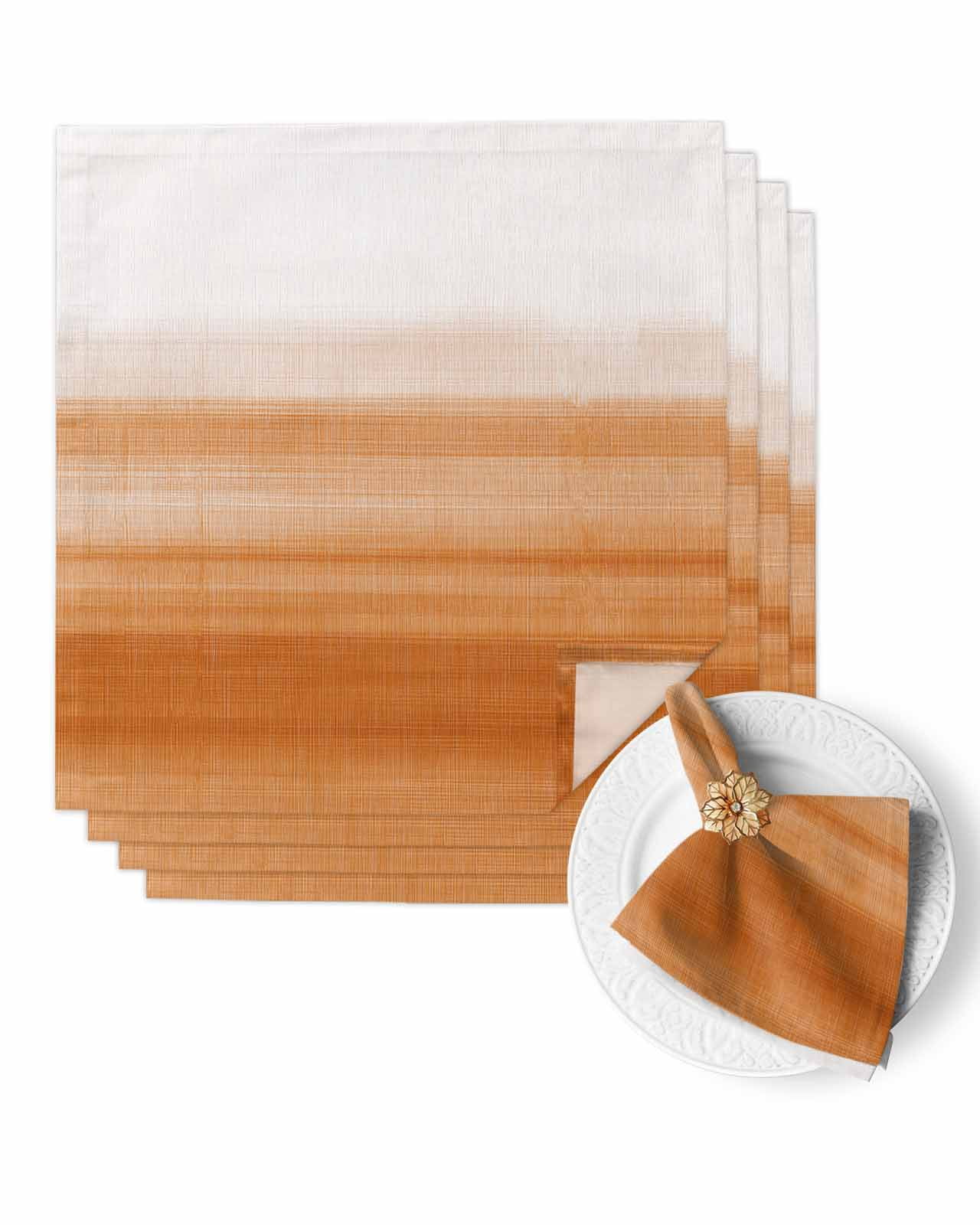 Cloth Napkins Vintage Rustic Colorful Gradient Washable Soft Kitchen ...
