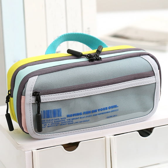Cloth Pencil Bag, Multi Layer Stationery Organizer, Large Capacity Pen ...