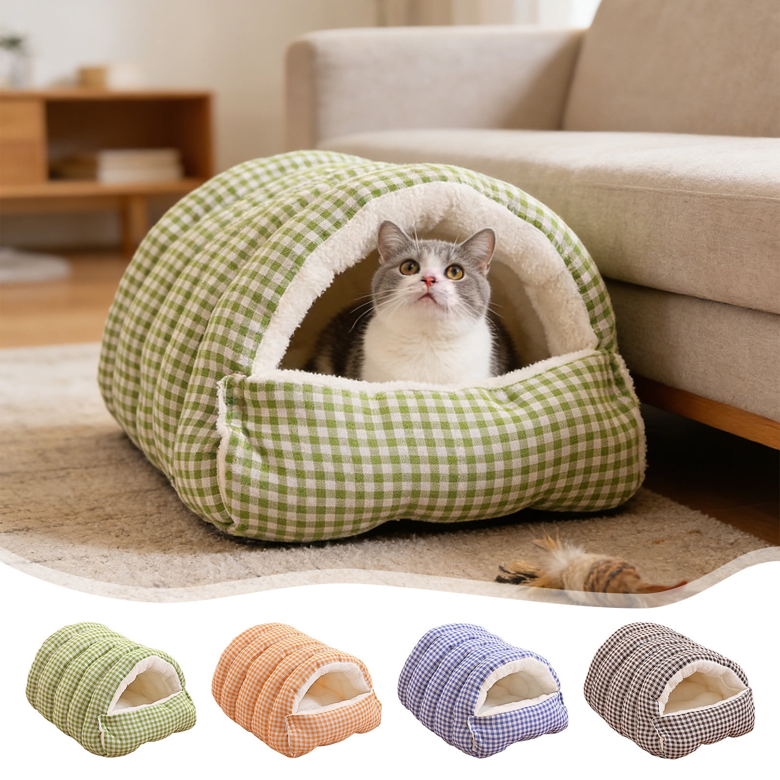 Cloth Pet Bed 17.72x15.75x1.02" Removable Washable Pet Bed Winter Warm ...