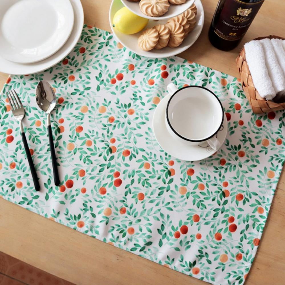 Cloth Placemats Cotton Set of 4 Decorative Washable Table Placemat ...