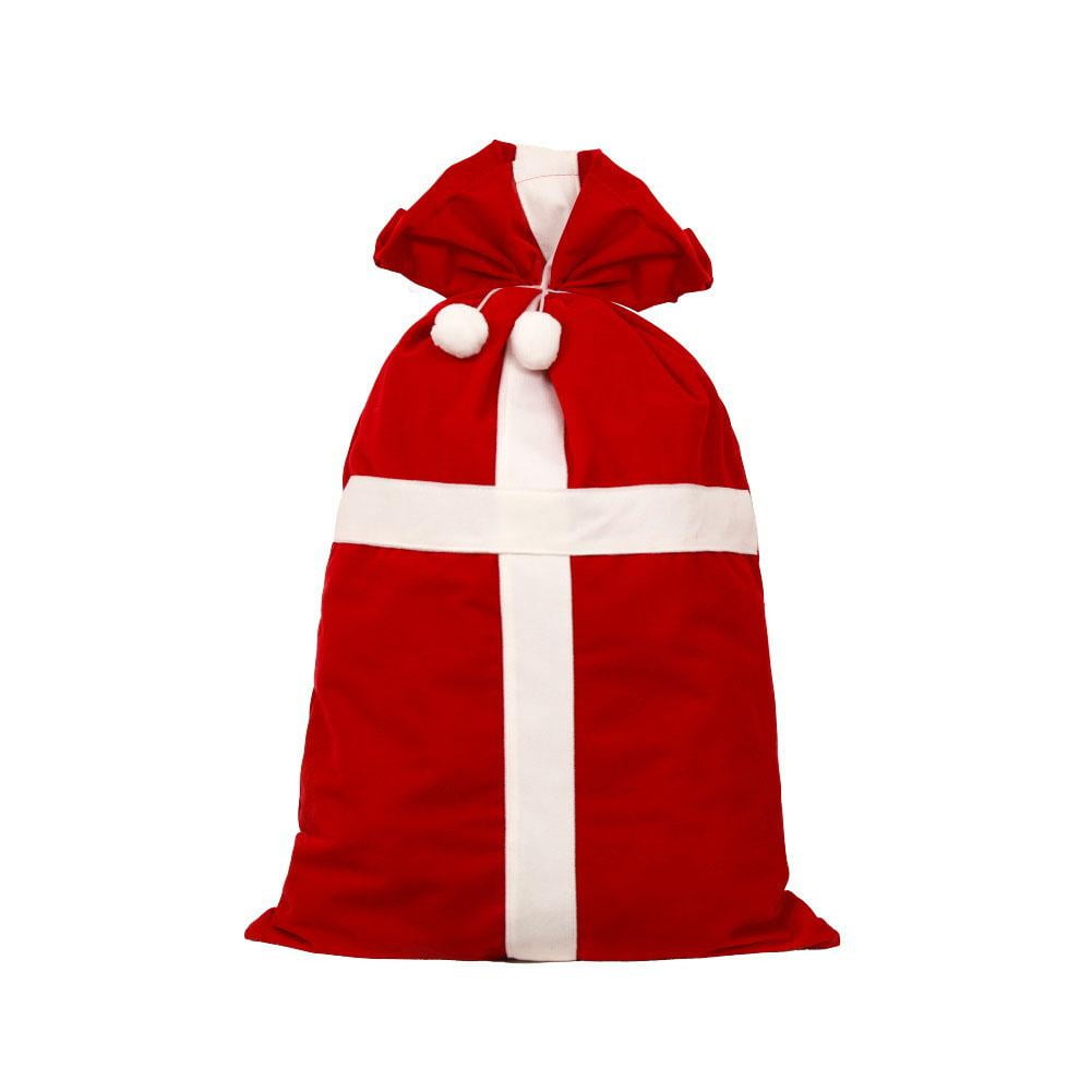Cloth Santa Gift Bags Drawstring Cord Large Present Sack for Home Xmas ...