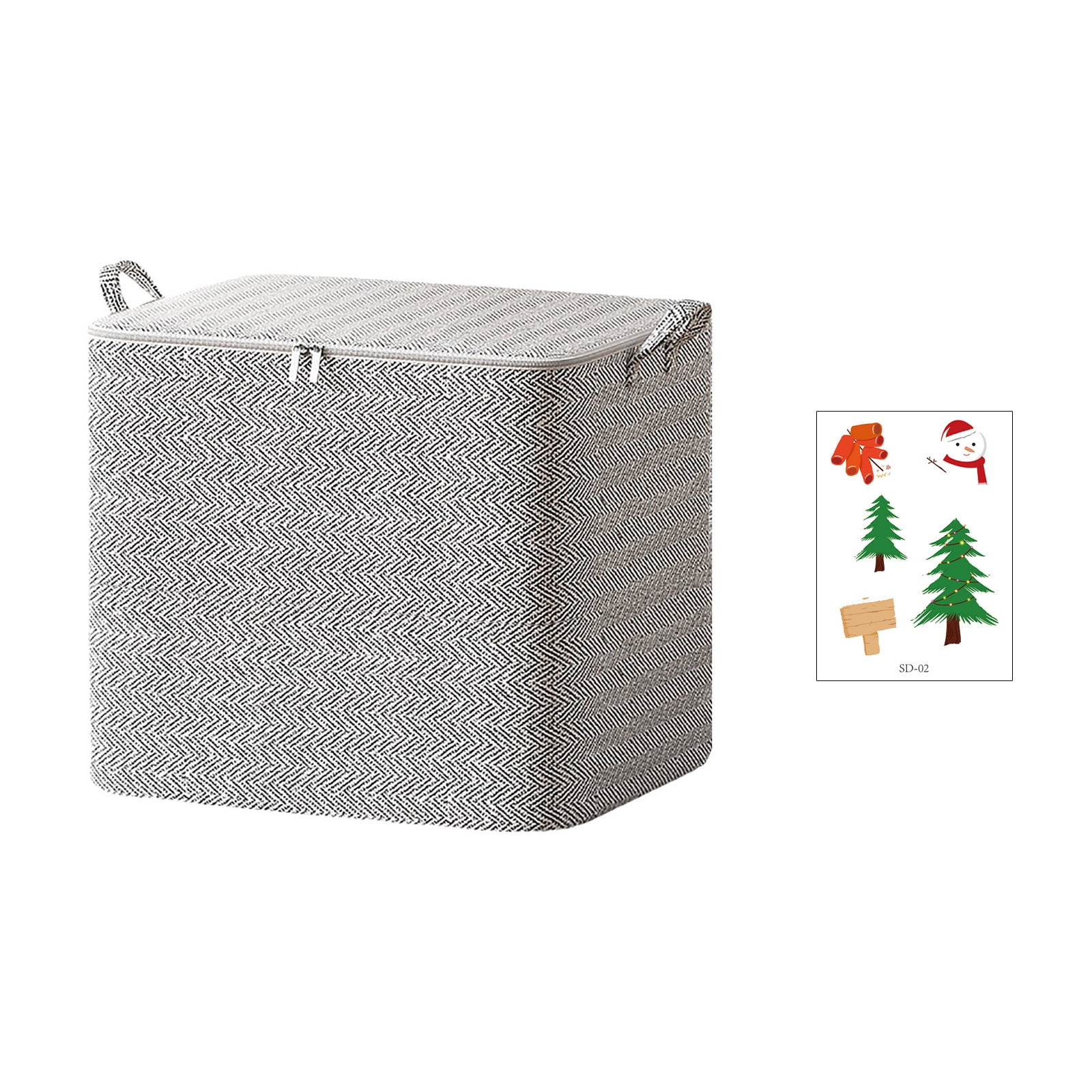 Cloth Storage Bags 110L Foldable with Zipper and Handle Closet Space ...