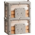 Cloth Storage Organizer Box, Stackable and Foldable Storage Bin Bags- 2 ...