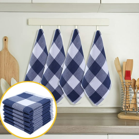 Cloth Thickened Towel, Absorbent Tablecloth, Nonfading Lattice Wipe ...