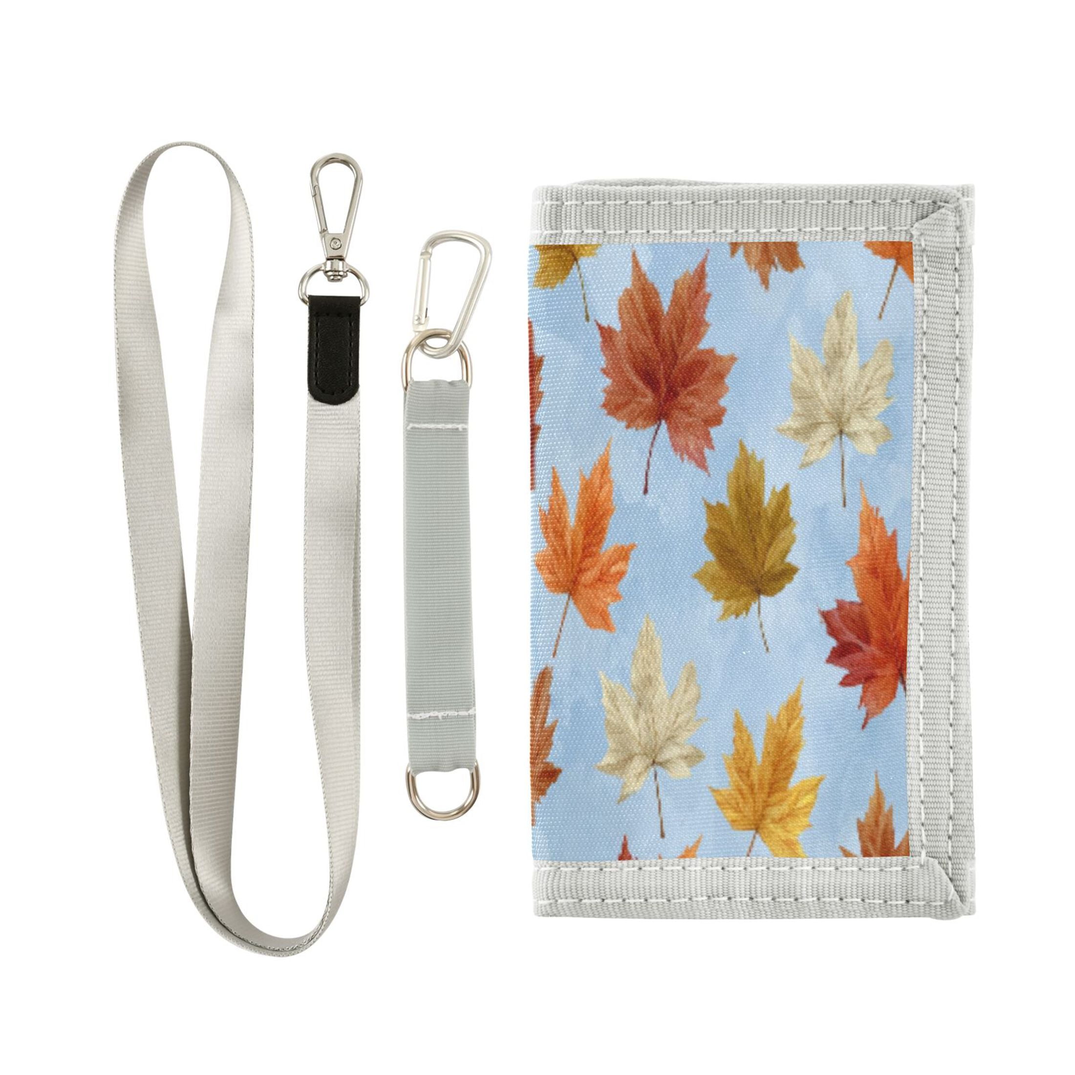 Cloth Wallet with Lanyard & Multiple Compartments Fashion Purse Zipper ...