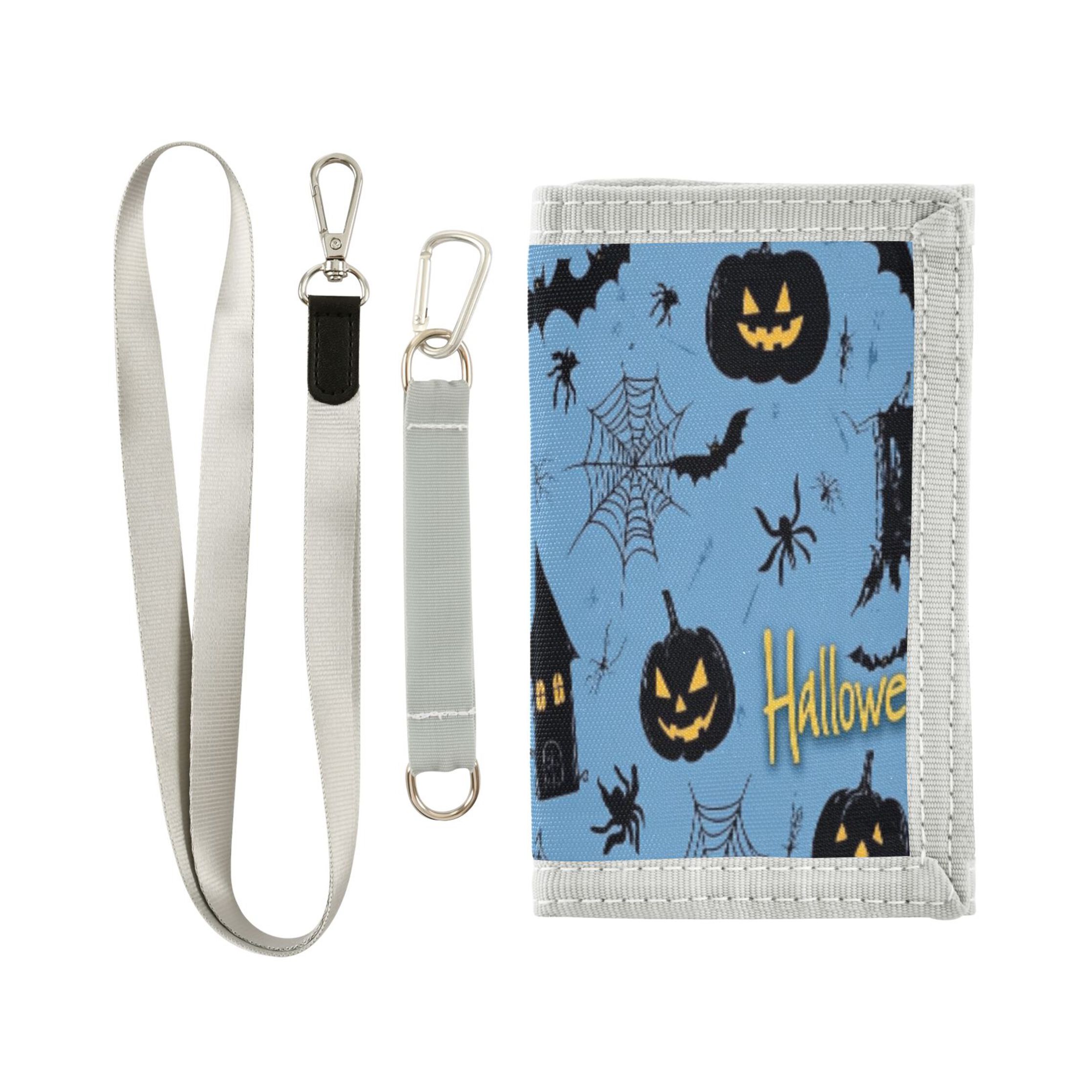 Cloth Wallet with Lanyard & Multiple Compartments Fashion Purse Zipper ...