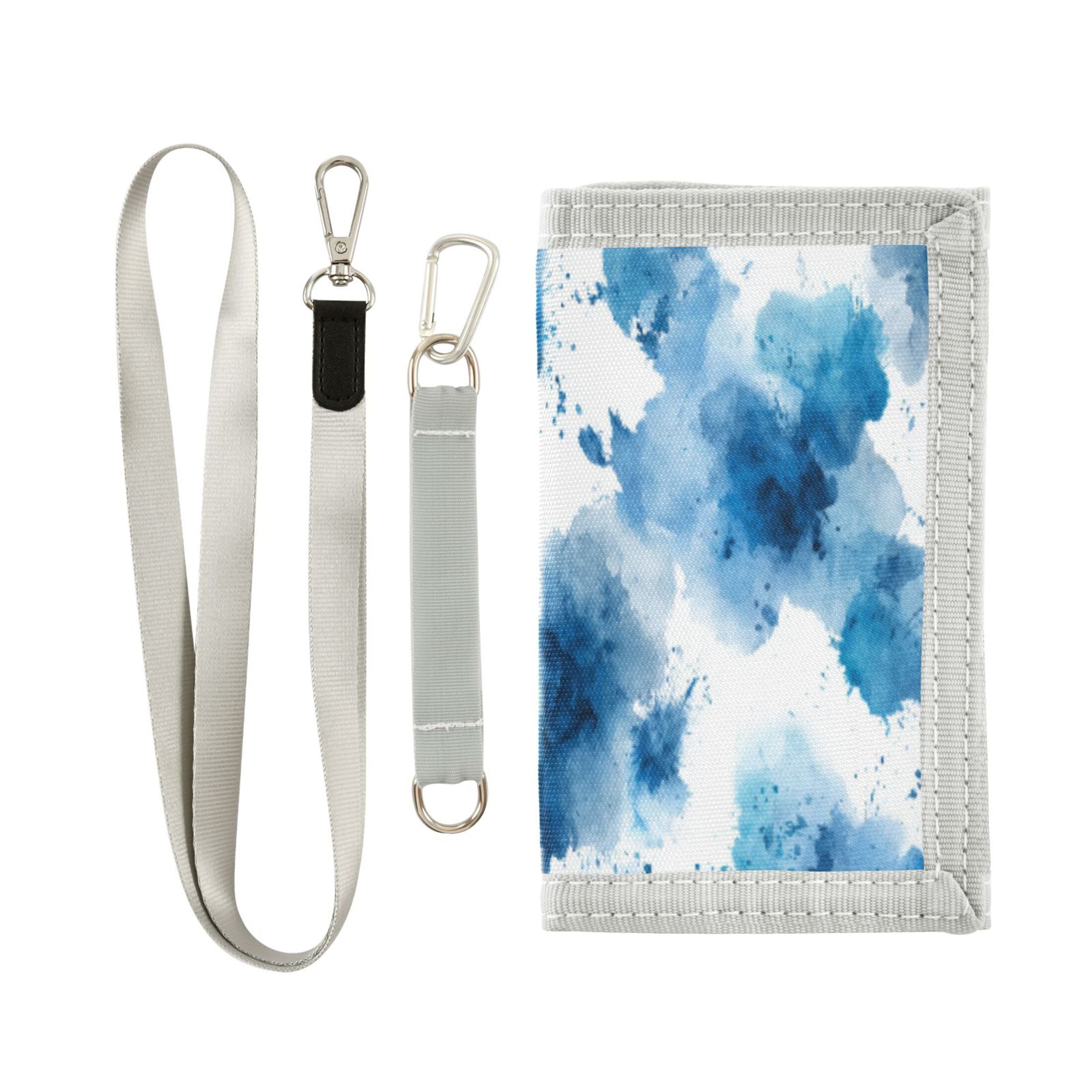 Cloth Wallet with Lanyard & Multiple Compartments Fashion Purse Zipper ...