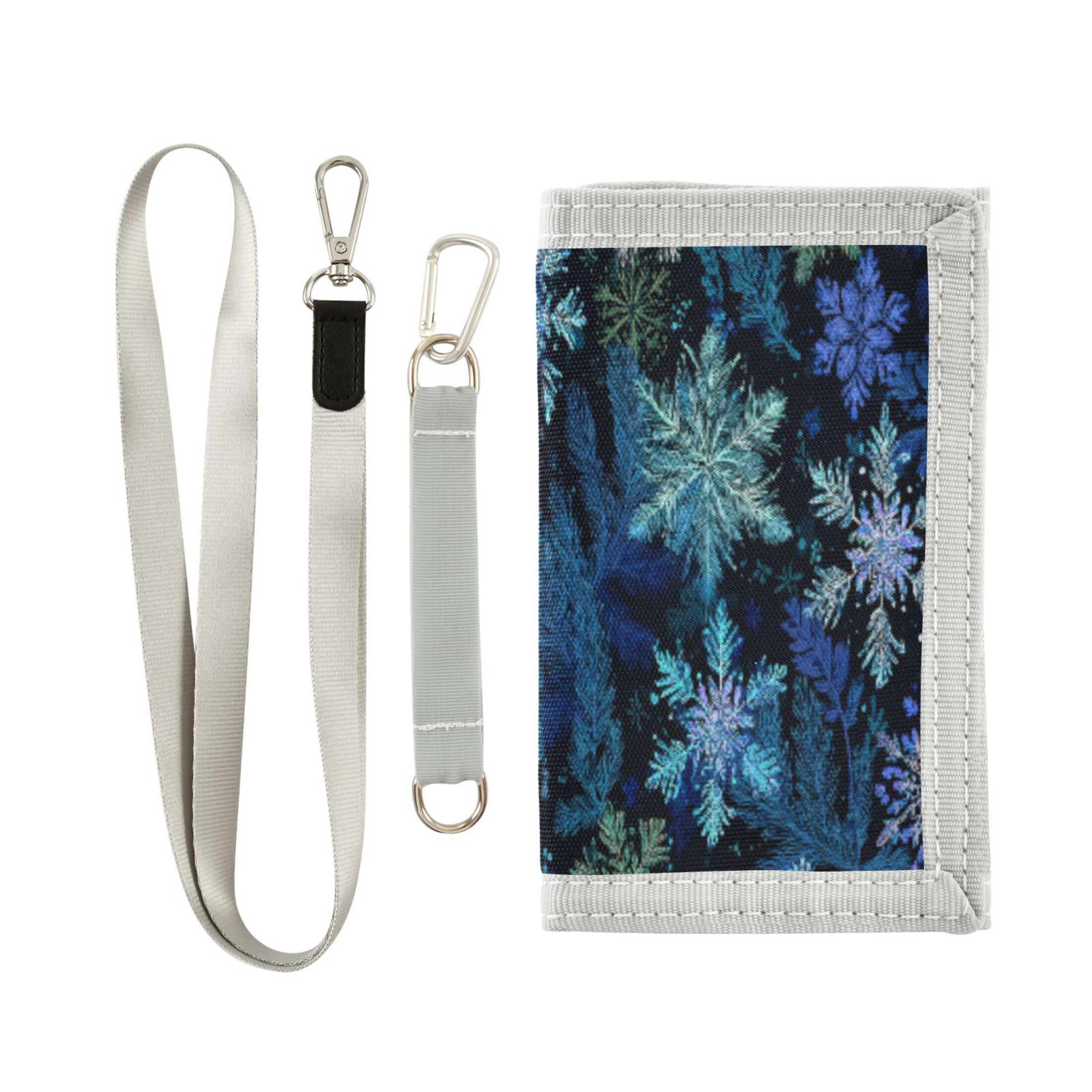 Cloth Wallet with Lanyard & Multiple Compartments Fashion Purse Zipper ...