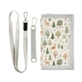 Cloth Wallet with Lanyard & Multiple Compartments Fashion Purse Zipper ...