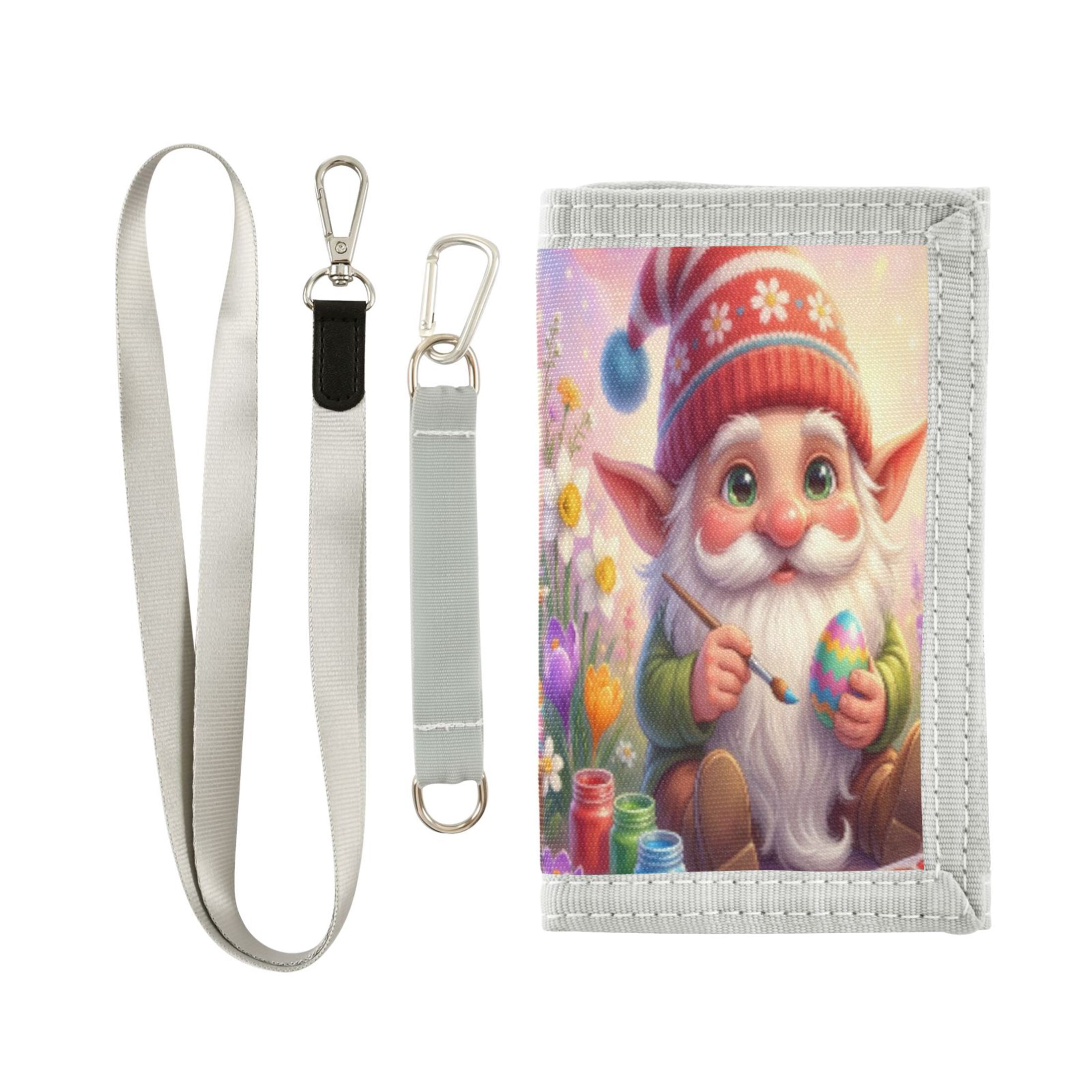 Cloth Wallet with Lanyard & Multiple Compartments Fashion Purse Zipper ...