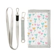 Cloth Wallet with Lanyard & Multiple Compartments Fashion Purse Zipper ...