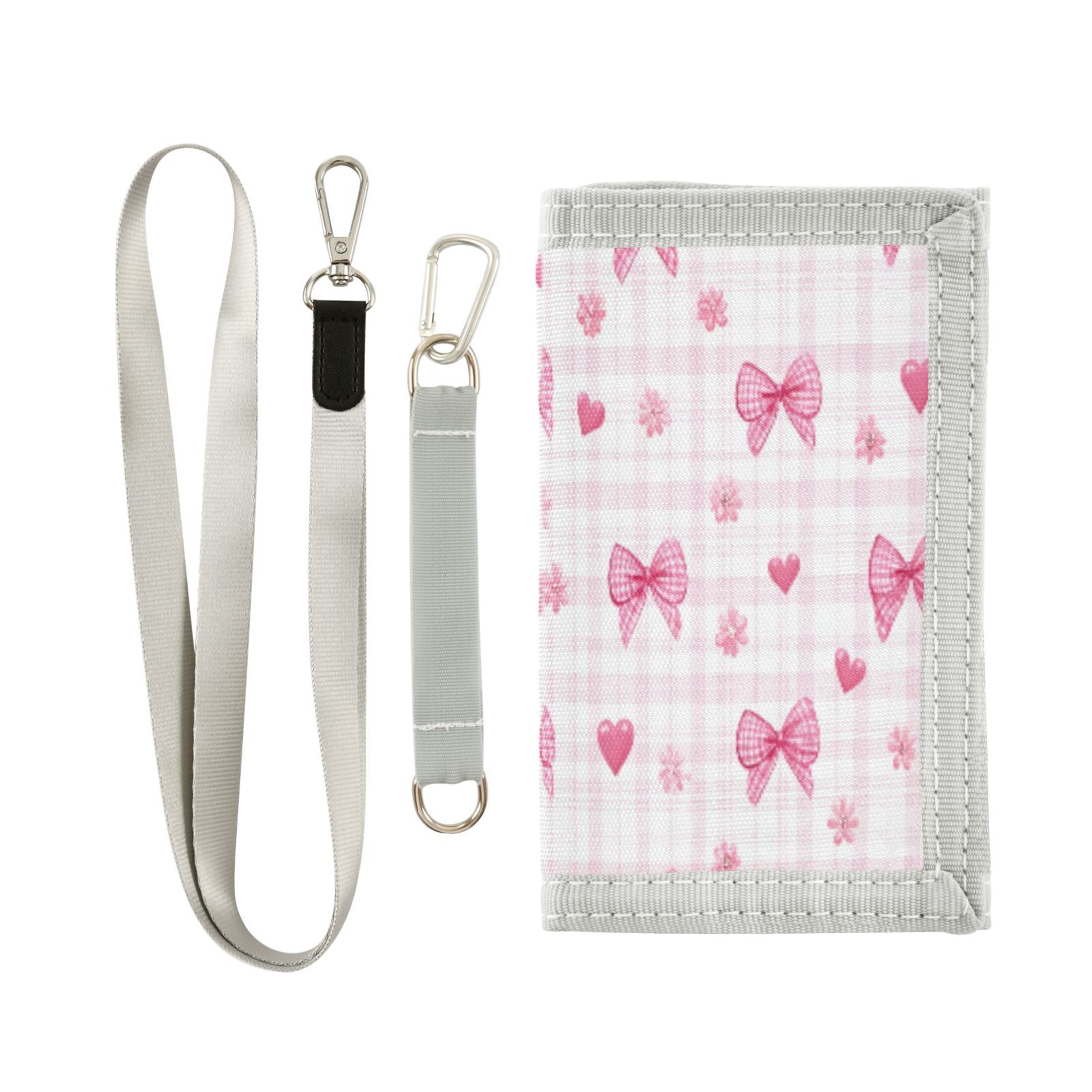 Cloth Wallet with Lanyard & Multiple Compartments Fashion Purse Zipper ...