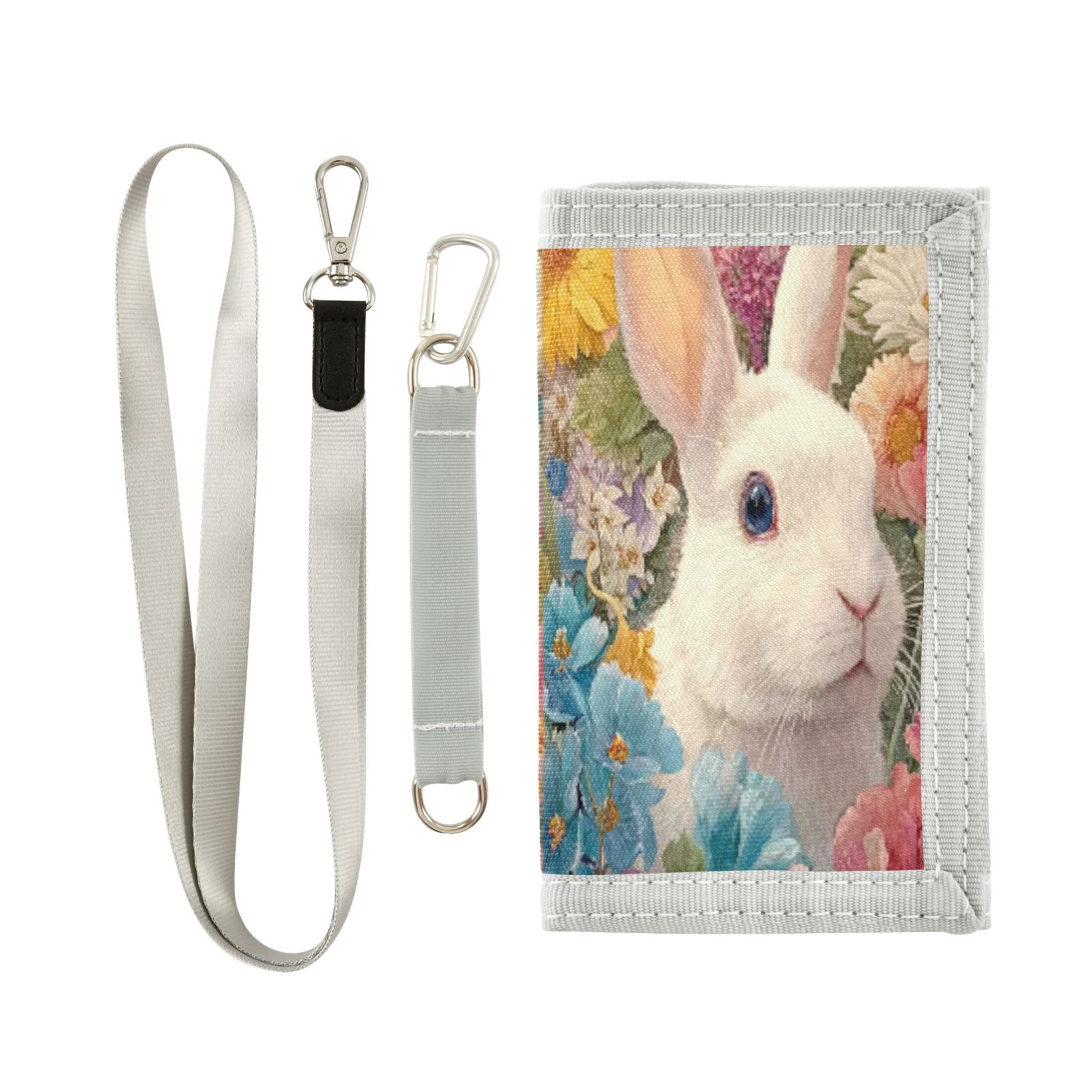 Cloth Wallet with Lanyard & Multiple Compartments Fashion Purse Zipper ...