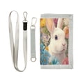 Cloth Wallet with Lanyard & Multiple Compartments Fashion Purse Zipper ...