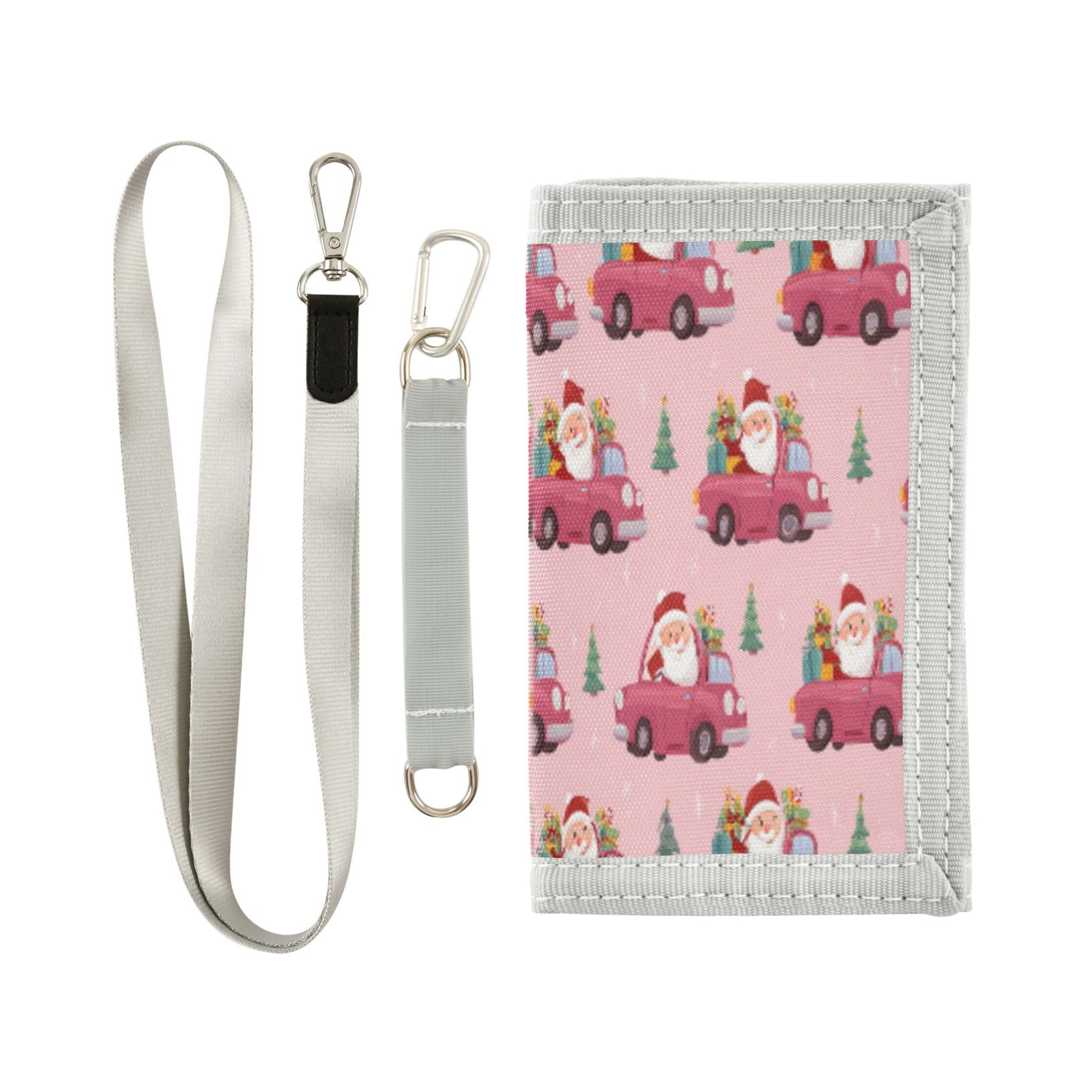 Cloth Wallet with Lanyard & Multiple Compartments Fashion Purse Zipper ...