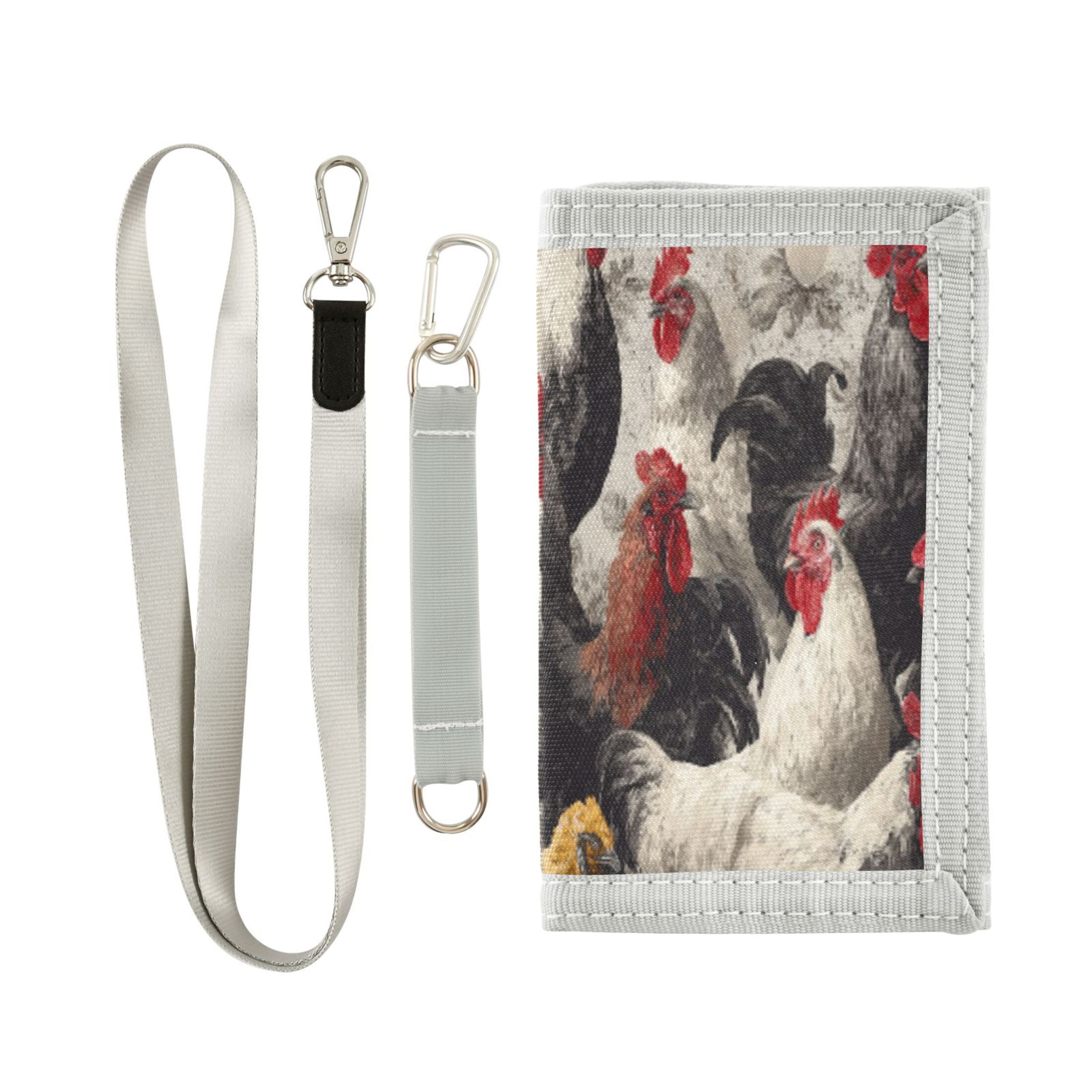 Cloth Wallet with Lanyard & Multiple Compartments Fashion Purse Zipper ...