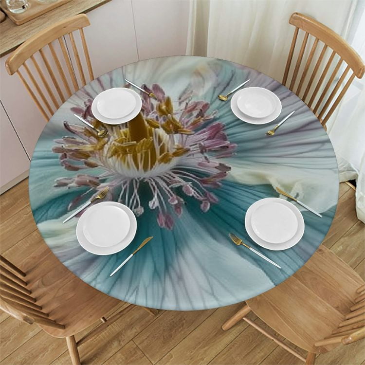 Cloth Waterproof Elastic Tablecloth for Tables Oil Proof Fitted Light ...
