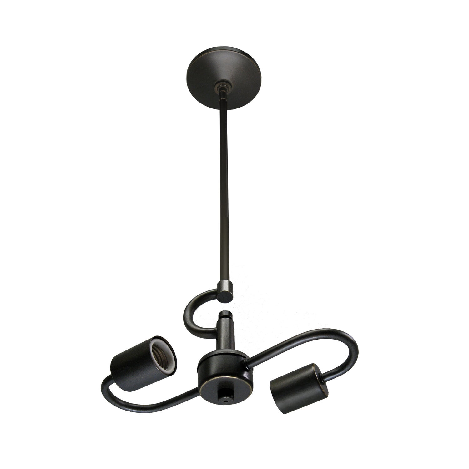 Cloth & Wire Oil Rubbed Bronze 2-Light Pendant Light Fixture for Home ...