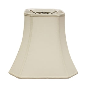 Urbanest Black Silk Square Cut Corner Lampshade with Nickel Spider ...