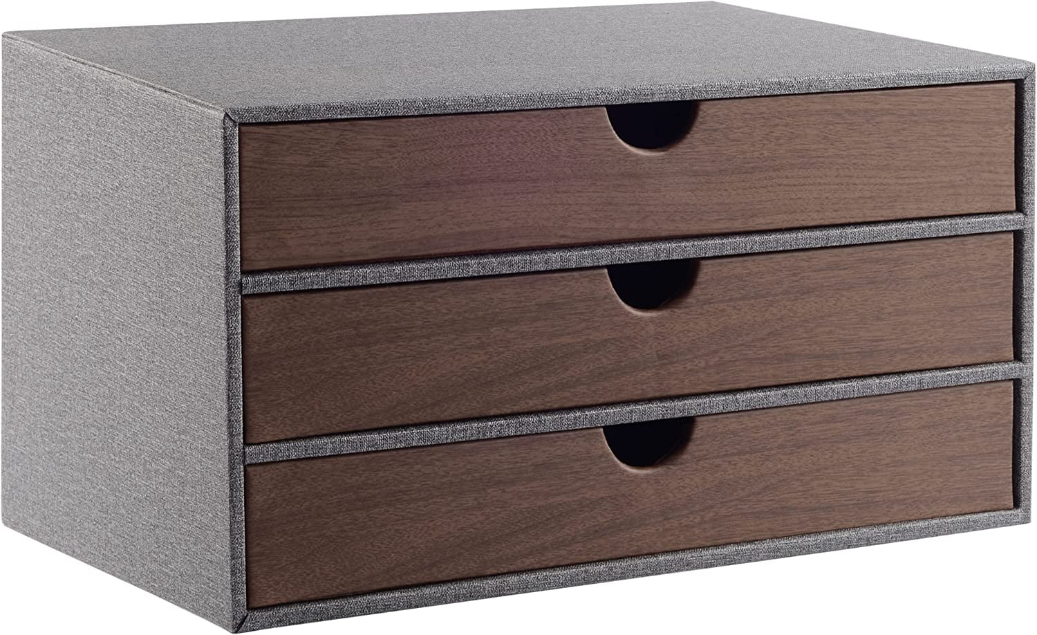 Cloth-effect Faux Leather Desk Organizer File Cabinet Executive Office ...