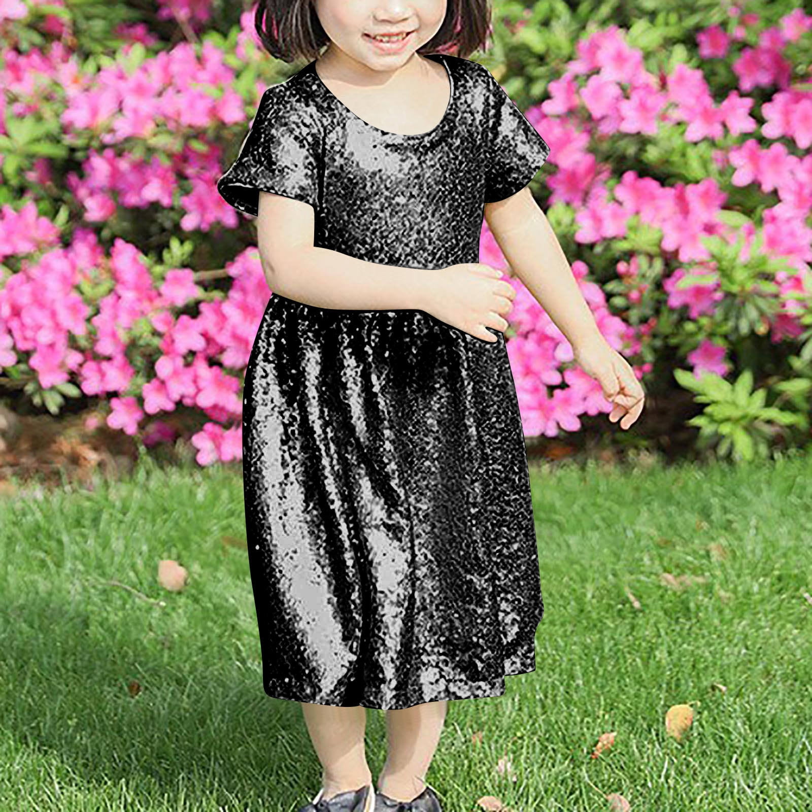 Clothes Under $5.00 Girls Lisbinx Girls Summer Dress 2025 Short Sleeve ...