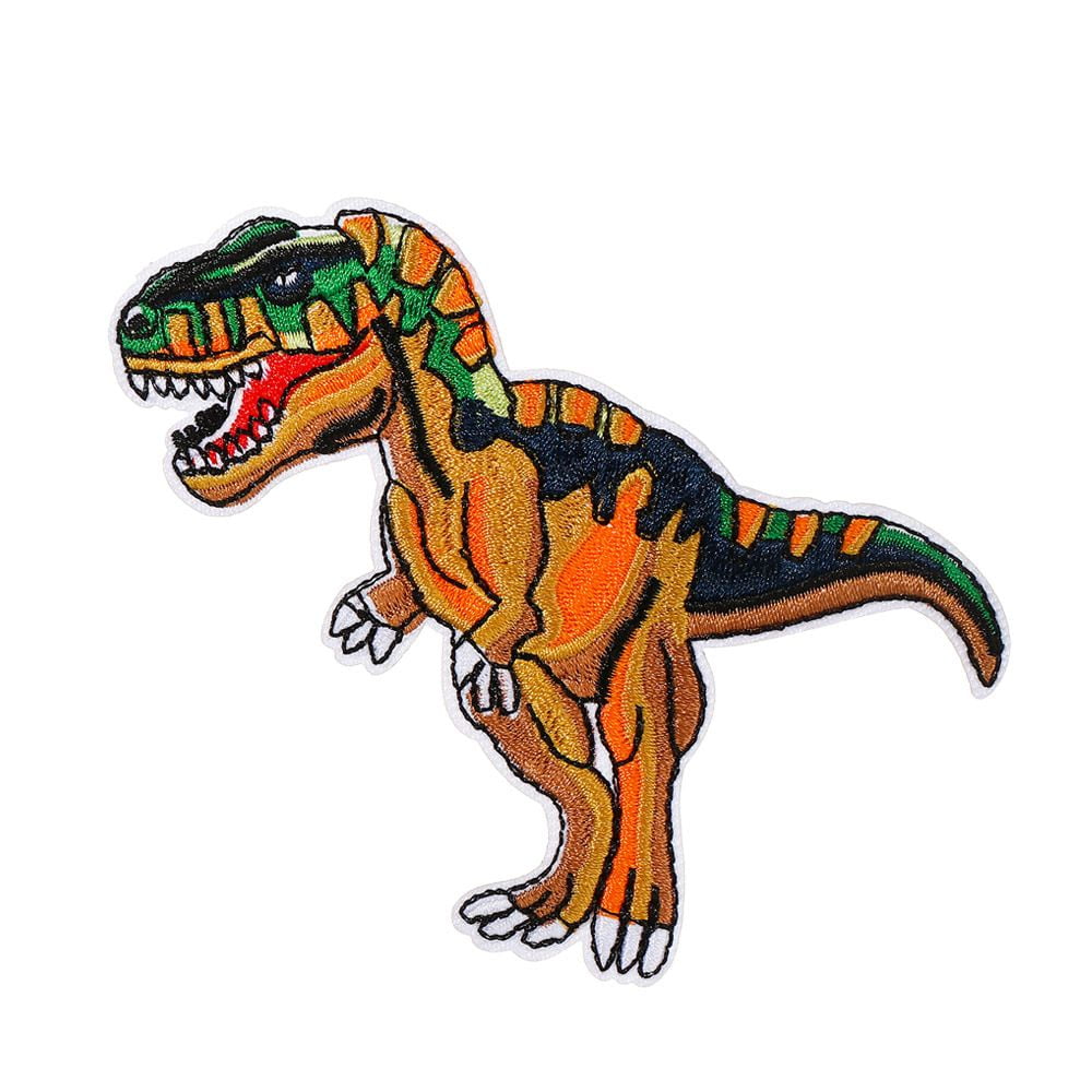 Clothes Badges Embroidered Iron On Patch Dinosaur Embroidery Patches ...