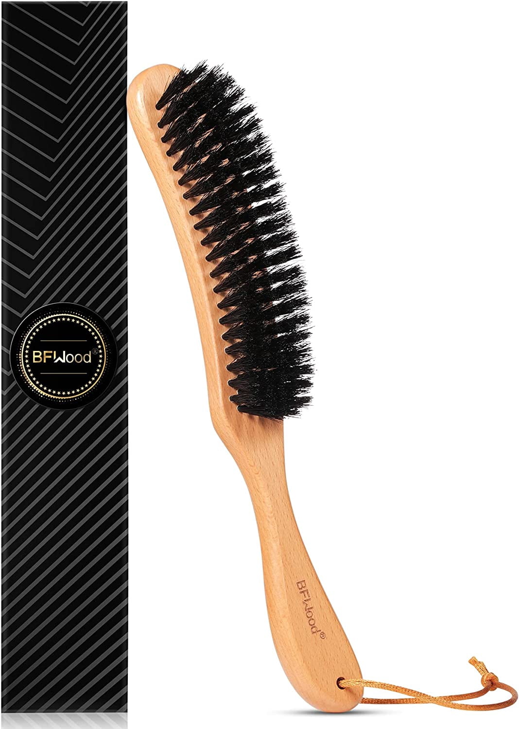 Clothes Brush, Bamboo Paddle Hairbrush and Boar Bristle Beard Brush ...