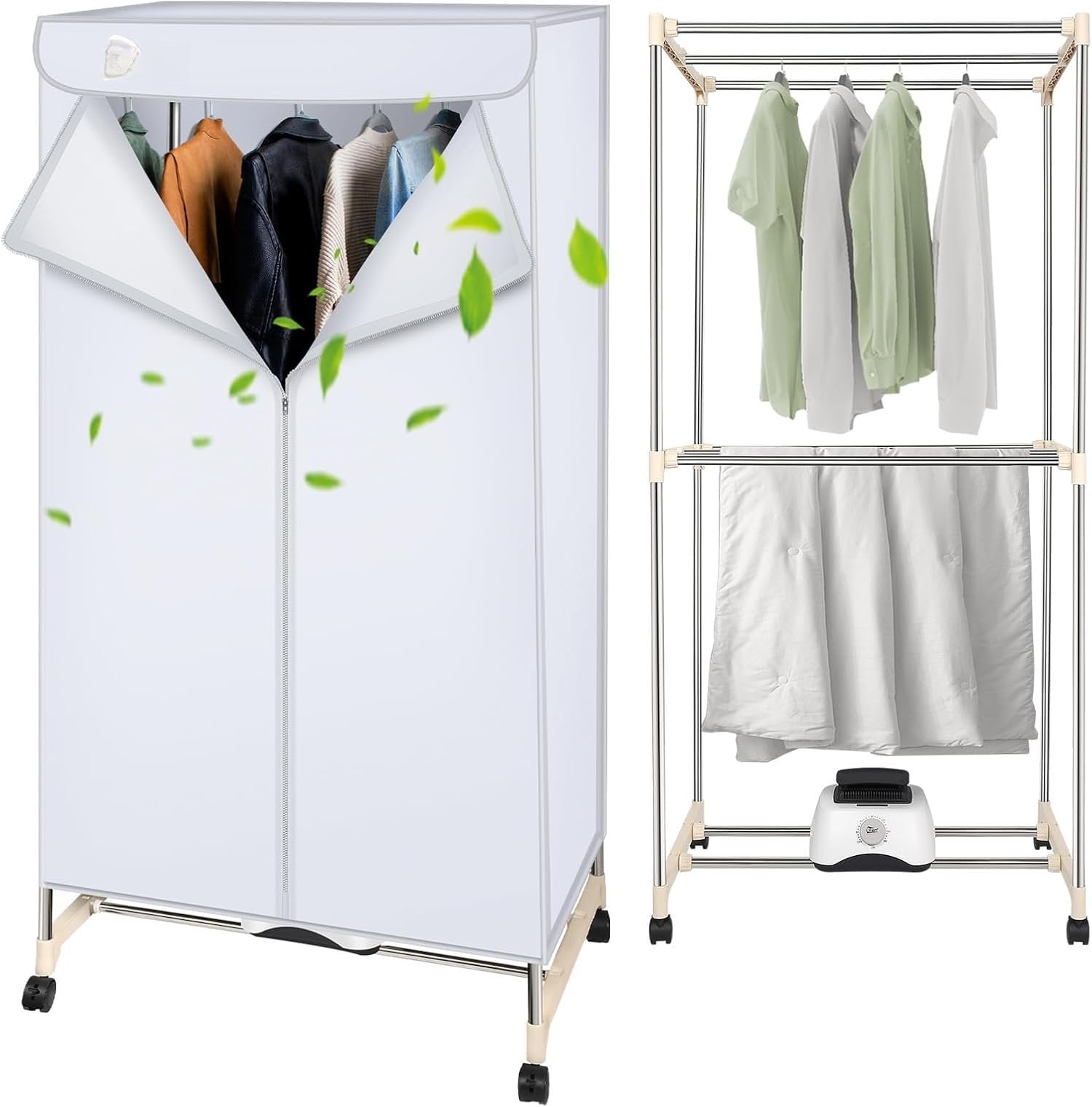Clothes Dryer Machine, Laundry Drying Wardrobe with Timer, Clothes ...