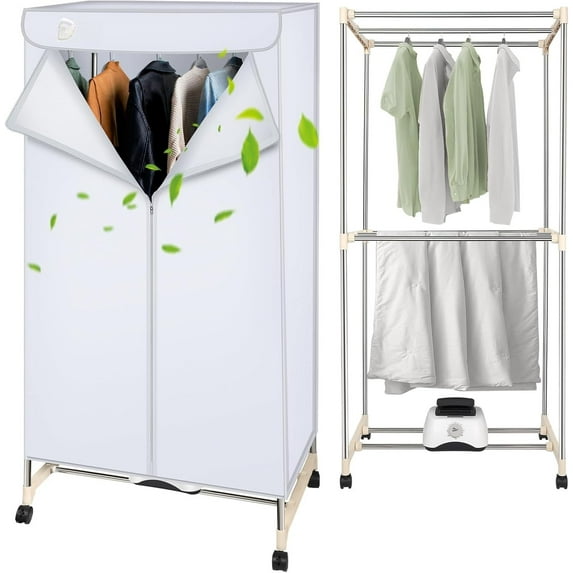 Clothes Dryer Machine, Laundry Drying Wardrobe with Timer, Clothes ...