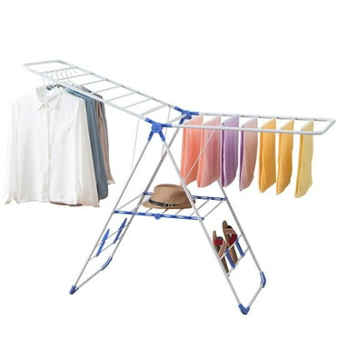 UPPYL Clothes Drying Rack, Foldable 2-Level Laundry Drying Rack, Free ...