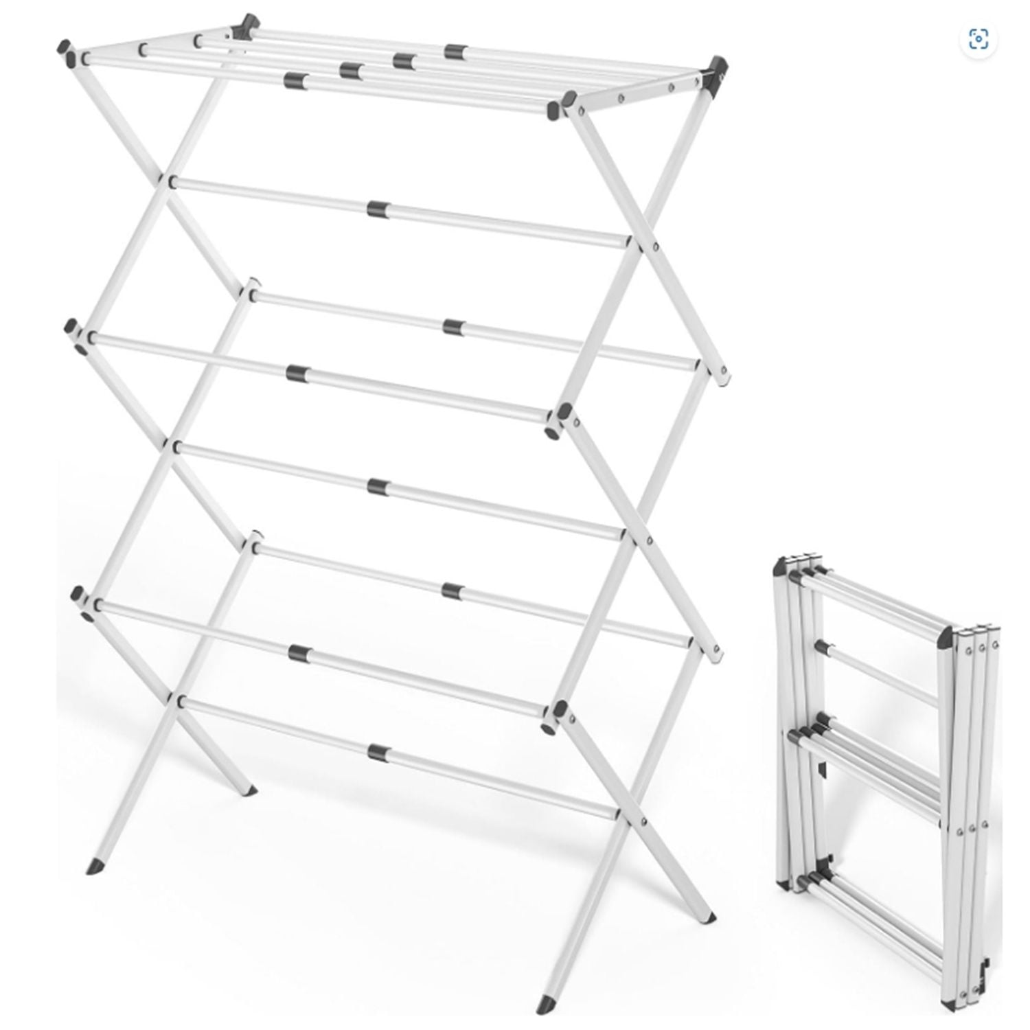 Clothes Drying Rack, 3-Tier Laundry Drying Rack for Clothes, Expandable ...
