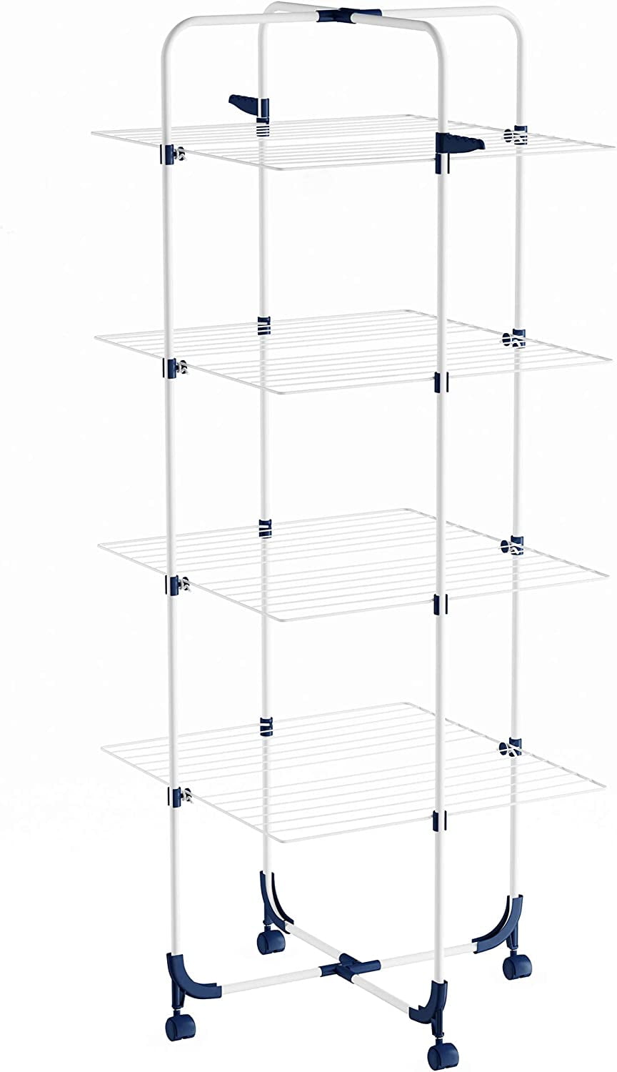 Clothes Drying Rack – 4-Tiered Laundry Station with Collapsible Shelves ...
