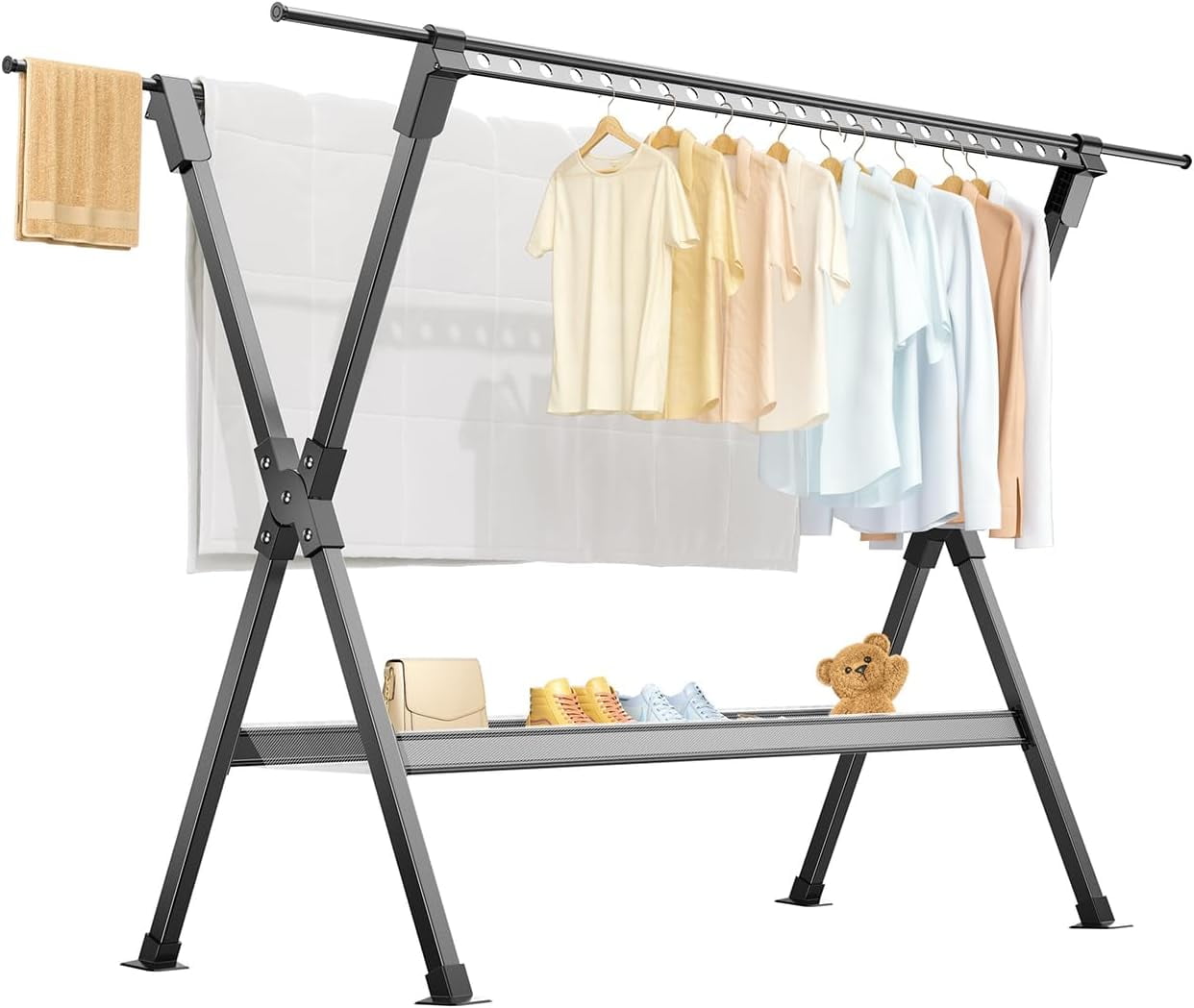 Clothes Drying Rack, 59-100 Inch Extra Large Retractable Drying Rack ...